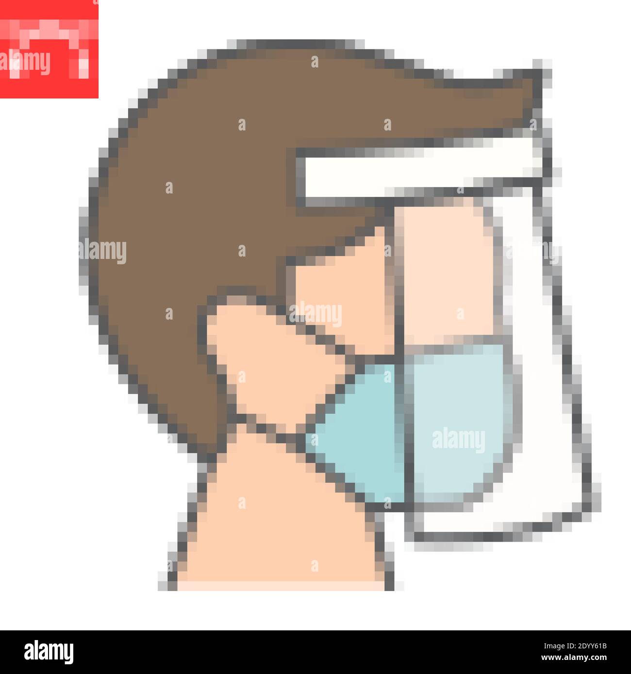 Face shield mask color line icon, protection and covid-19, face mask ...