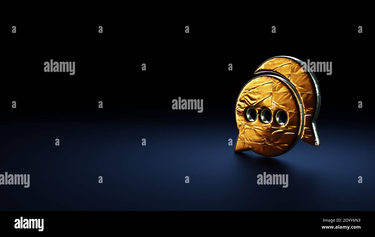 3d Rendering Symbol Of Two Rounded Chat Bubbles With Three Dots Wrapped