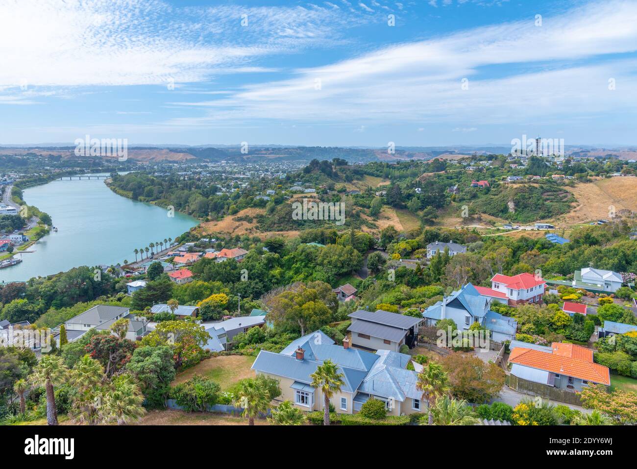 Aerial view of Whanganui, New Zealand Stock Photo - Alamy