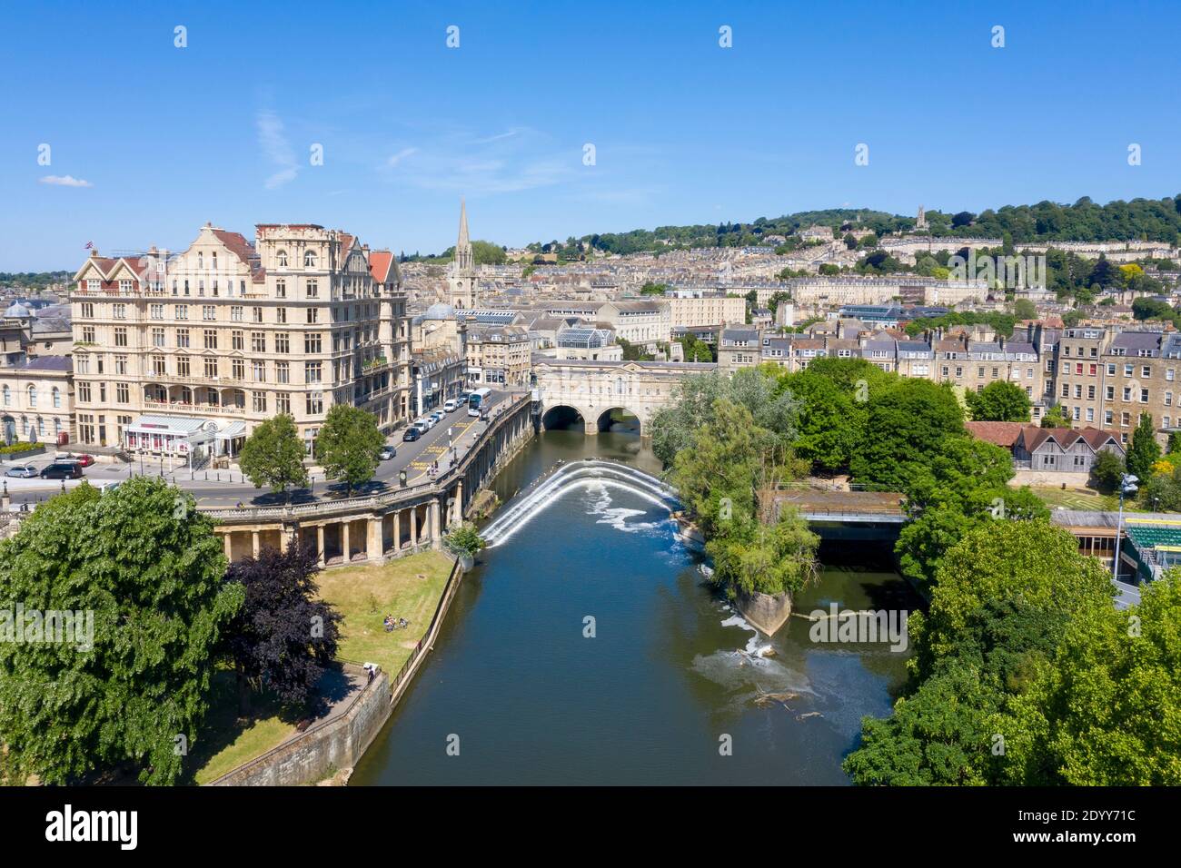 Aerial view by drone over Bath, Somerset, England Stock Photo - Alamy
