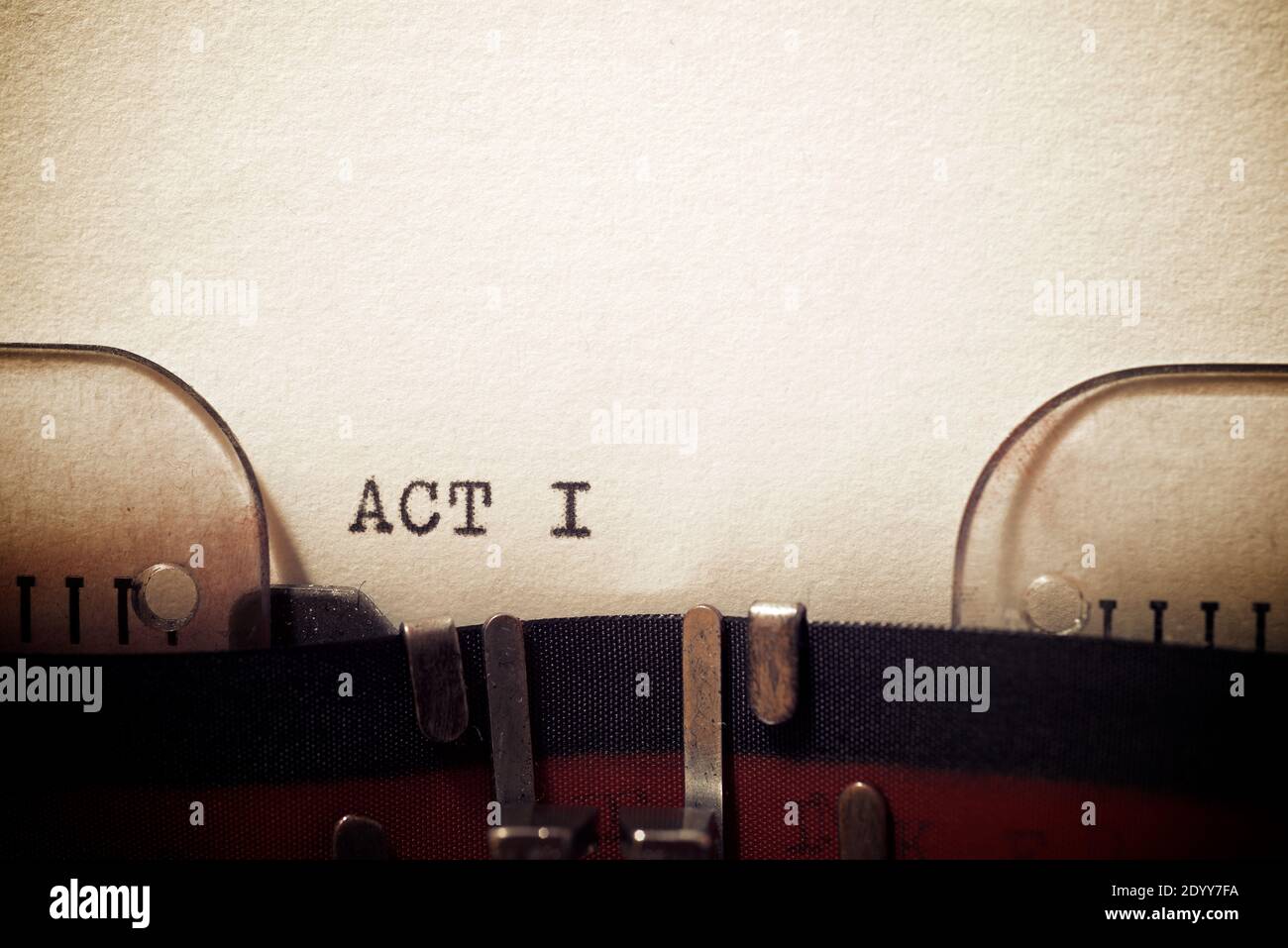Act I text written with a typewriter Stock Photo - Alamy