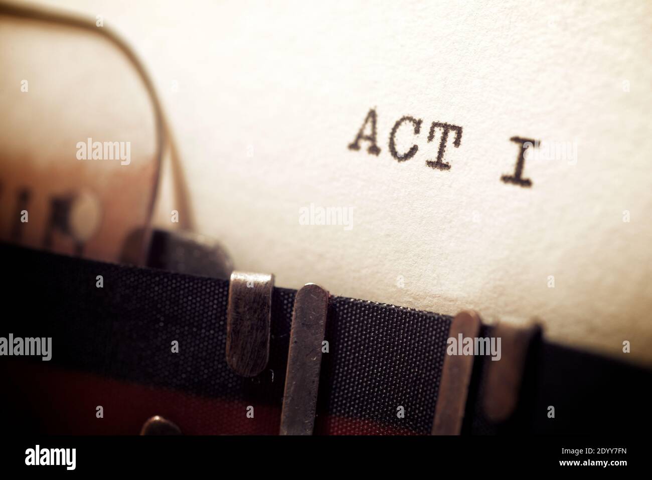 Act I text written with a typewriter Stock Photo - Alamy