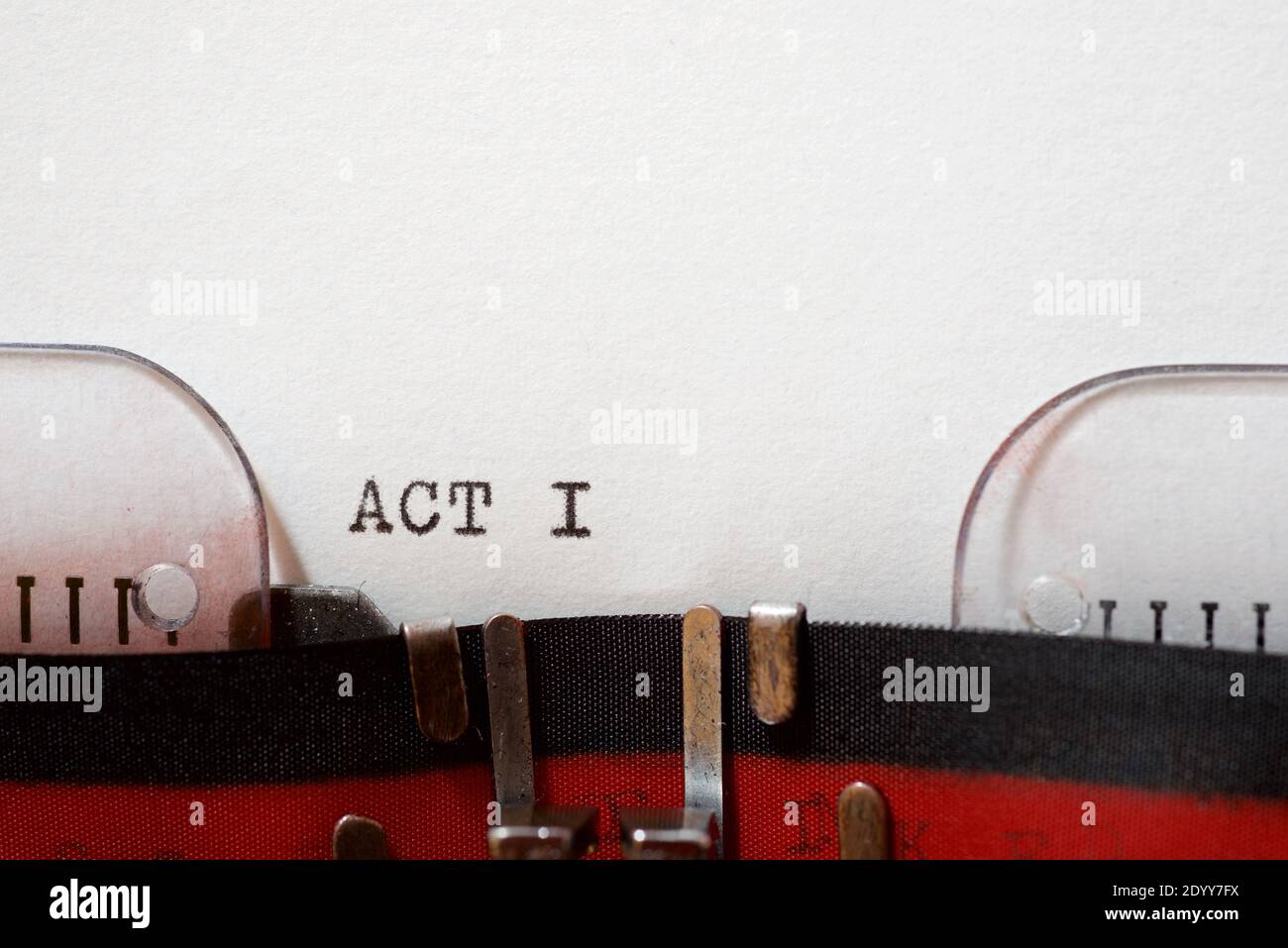 Act I text written with a typewriter Stock Photo - Alamy