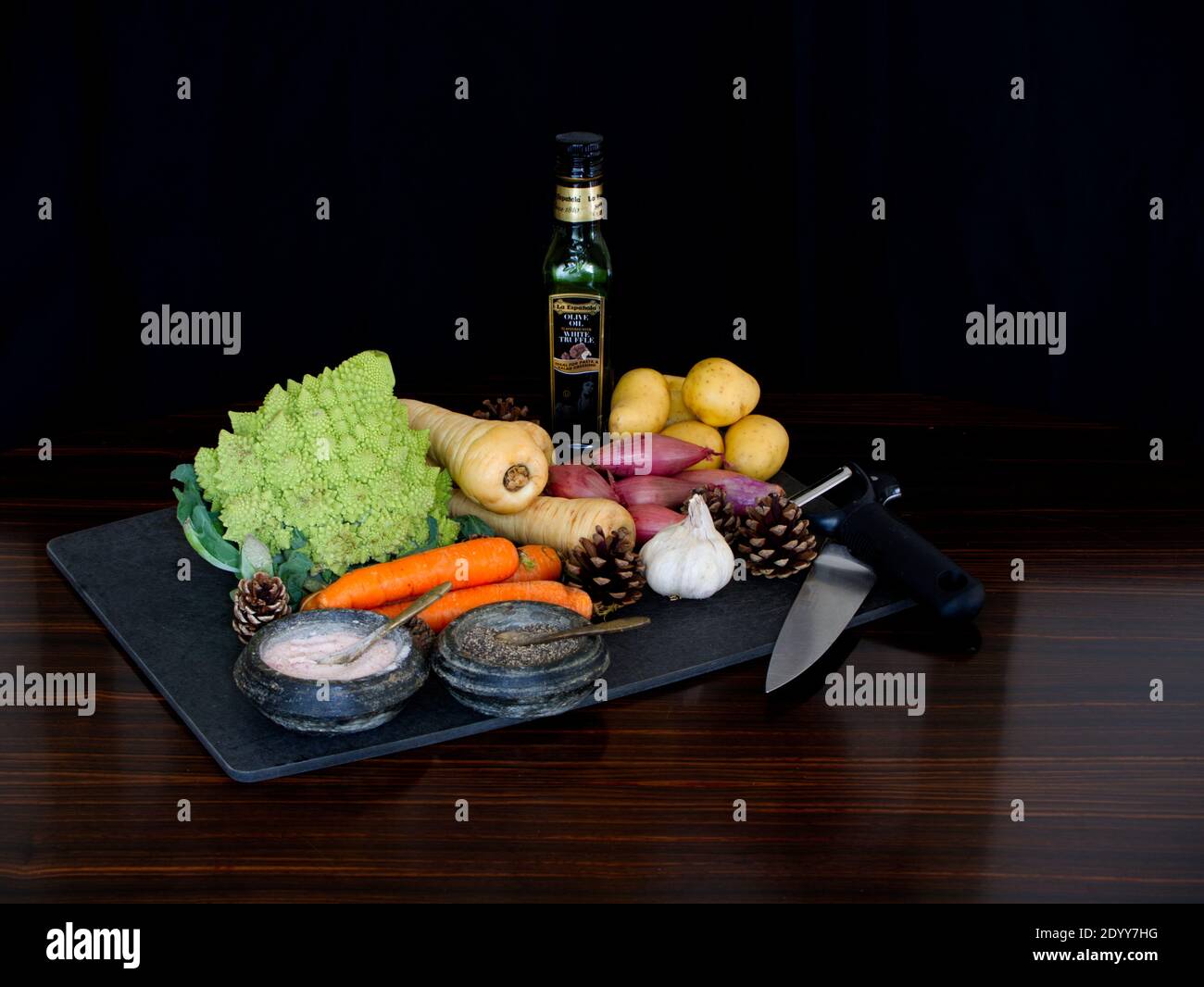 Still Life Photography. Study of vegetable pre preparation. Food ...
