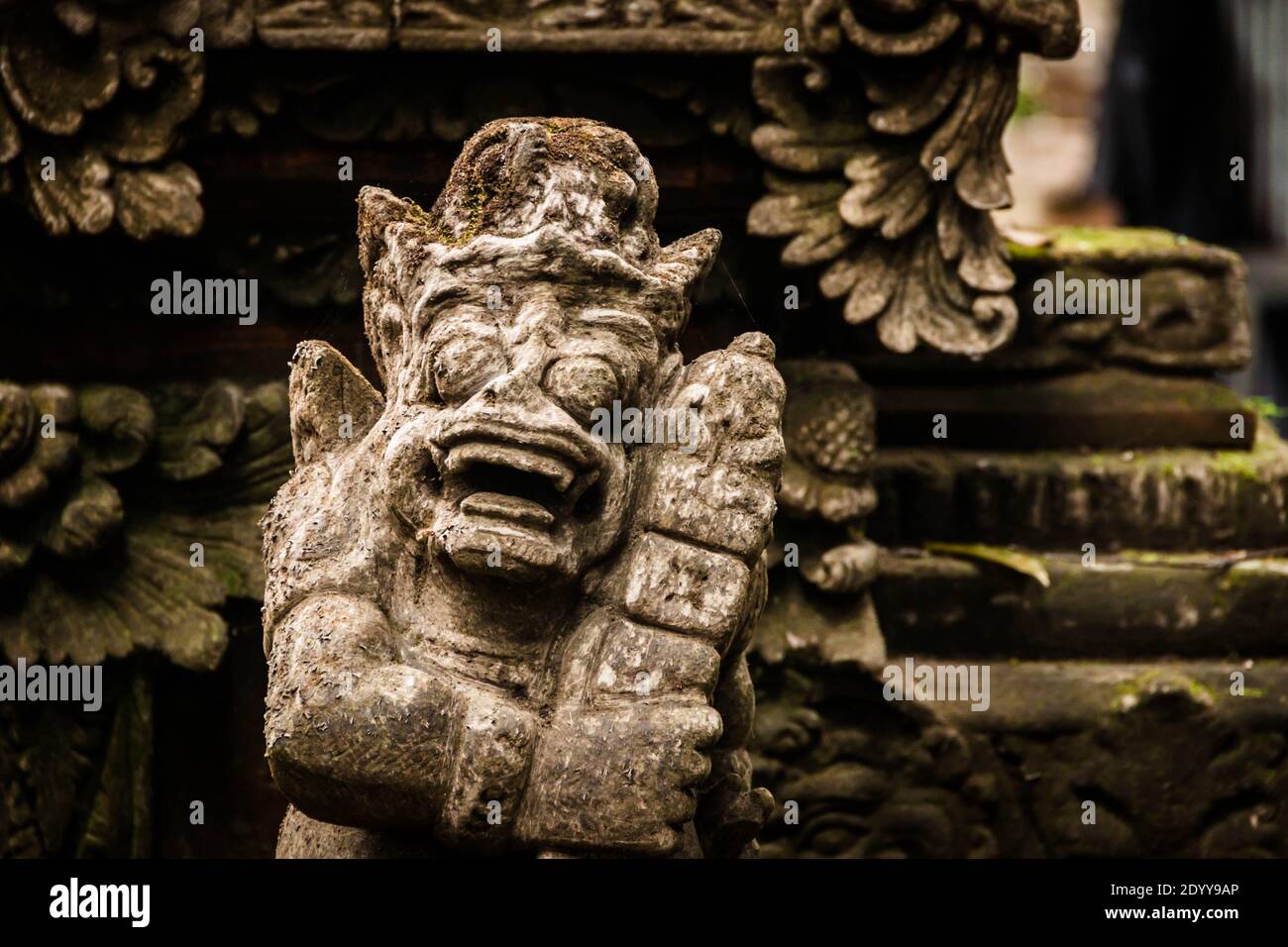 A dvarapala (gate guardian) at Batukaru Temple Stock Photo - Alamy