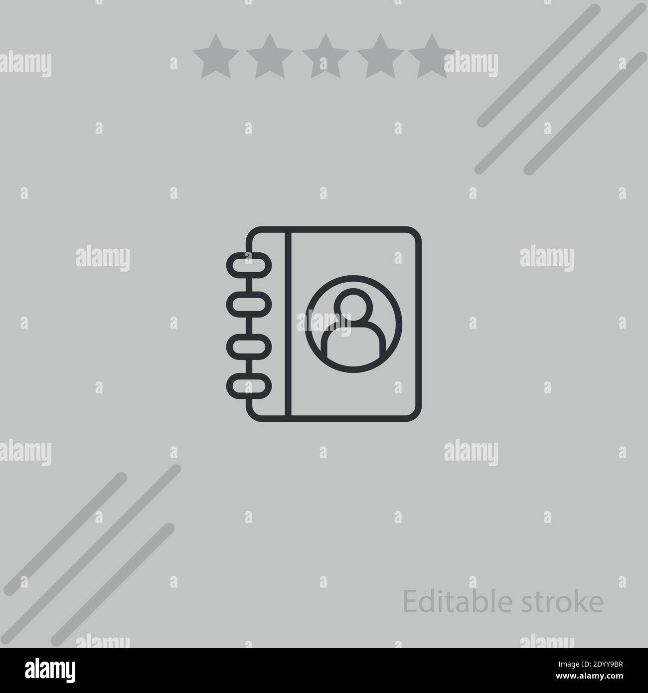 contacts book vector icon modern simple vector illustration Stock ...