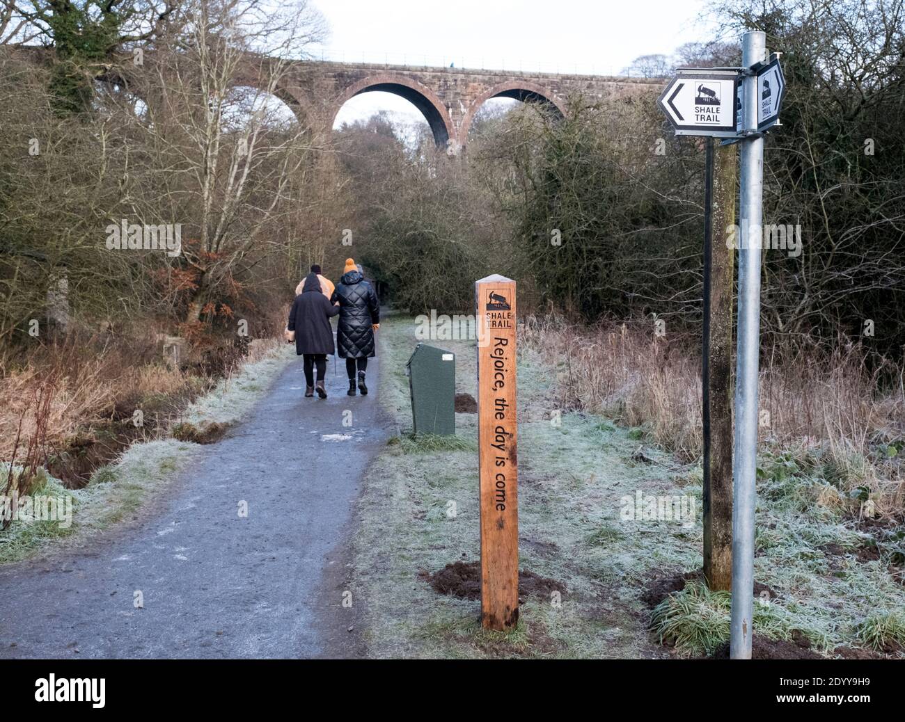 Shale Trail marker posts to show the route of the Shale Trail in ...