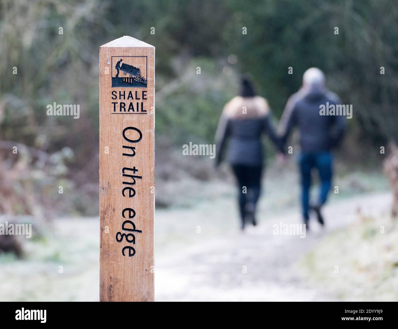 Shale Trail marker posts to show the route of the Shale Trail in ...