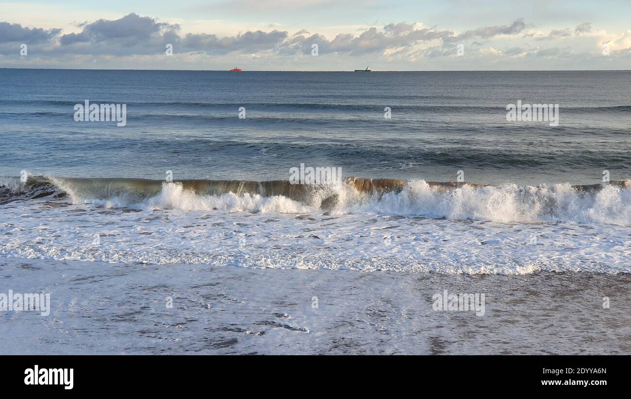 Beach in winter Stock Photo - Alamy
