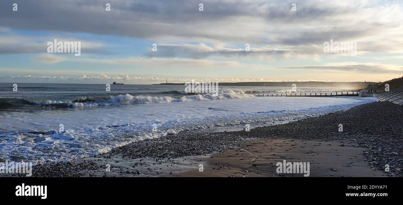 Beach in winter Stock Photo - Alamy