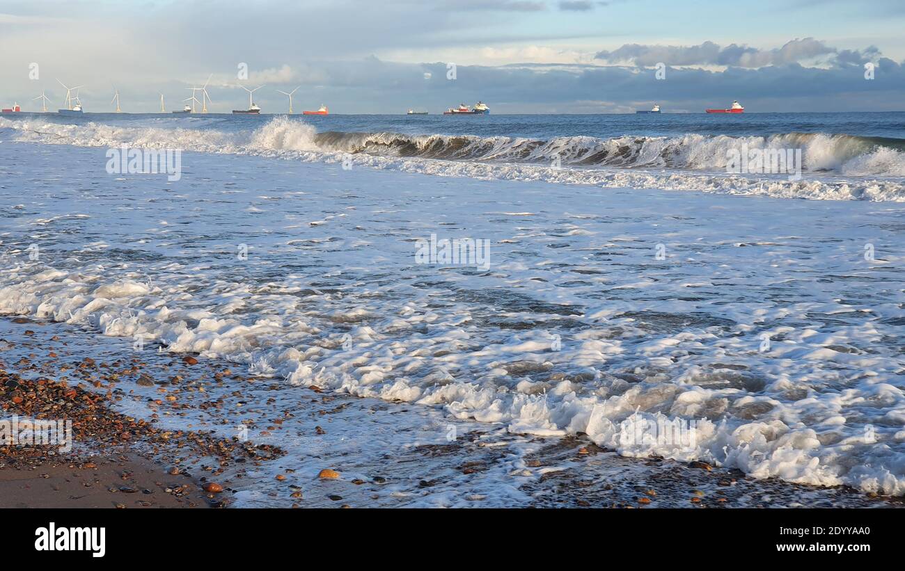 Beach in winter Stock Photo - Alamy