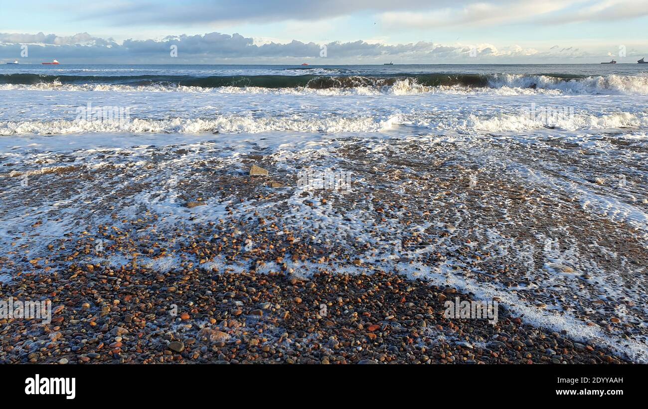 Beach in winter Stock Photo - Alamy