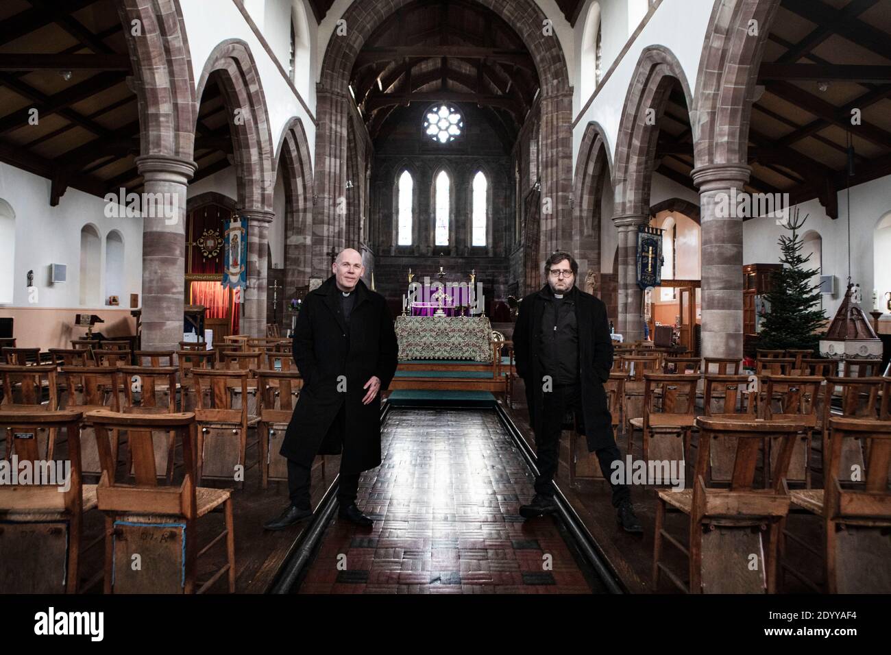Paster Mick Flemming (Left) and Father Alex Frost of St Matthews Church ...