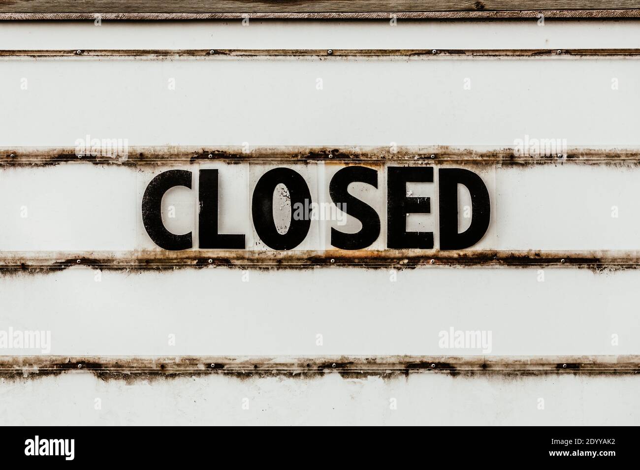 closed sign shown at roadside Stock Photo - Alamy
