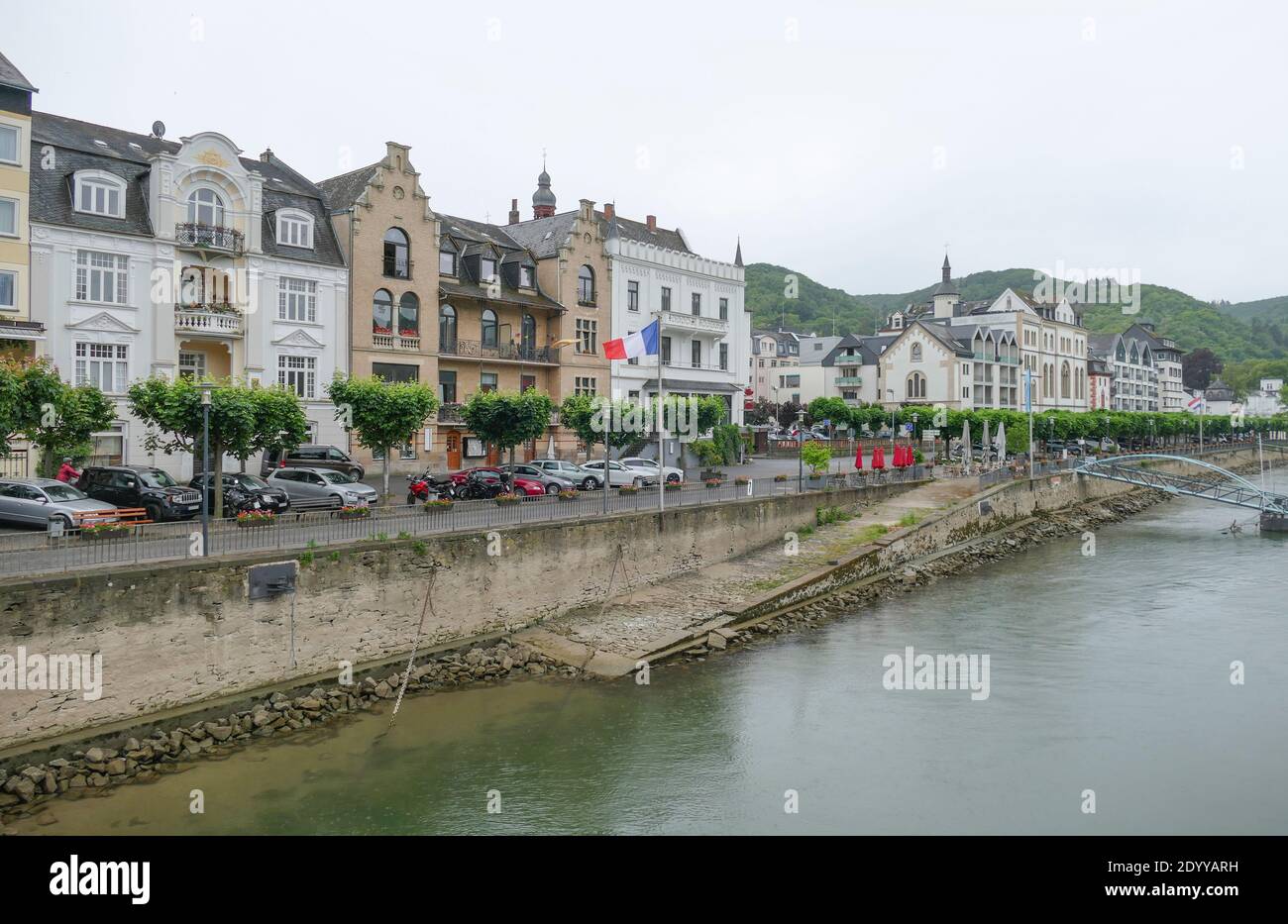 Boppard located at the rhine river in the Rhein-Hunsrueck-District in ...