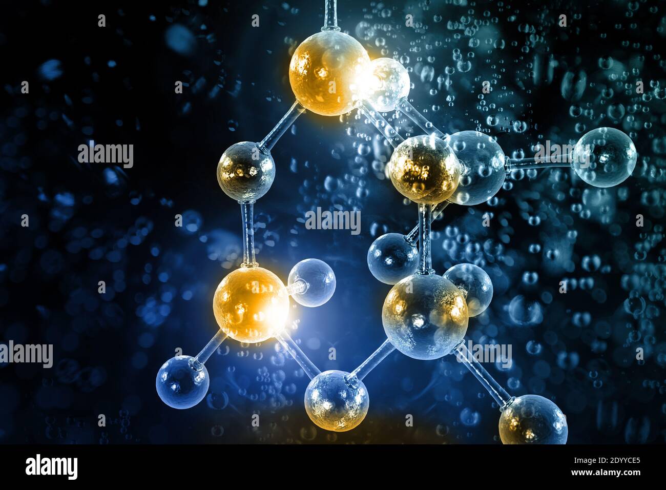 Close up atomic particle background science 3D illustration Stock Photo ...