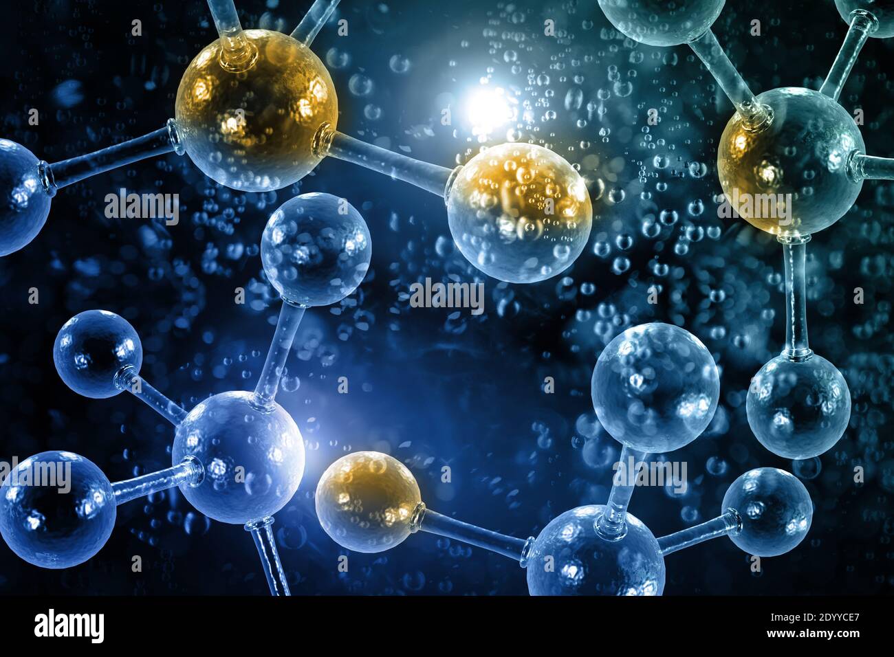 Close up atomic particle background science 3D illustration Stock Photo ...