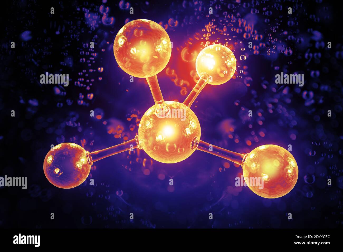 Close up atomic particle background science 3D illustration Stock Photo ...