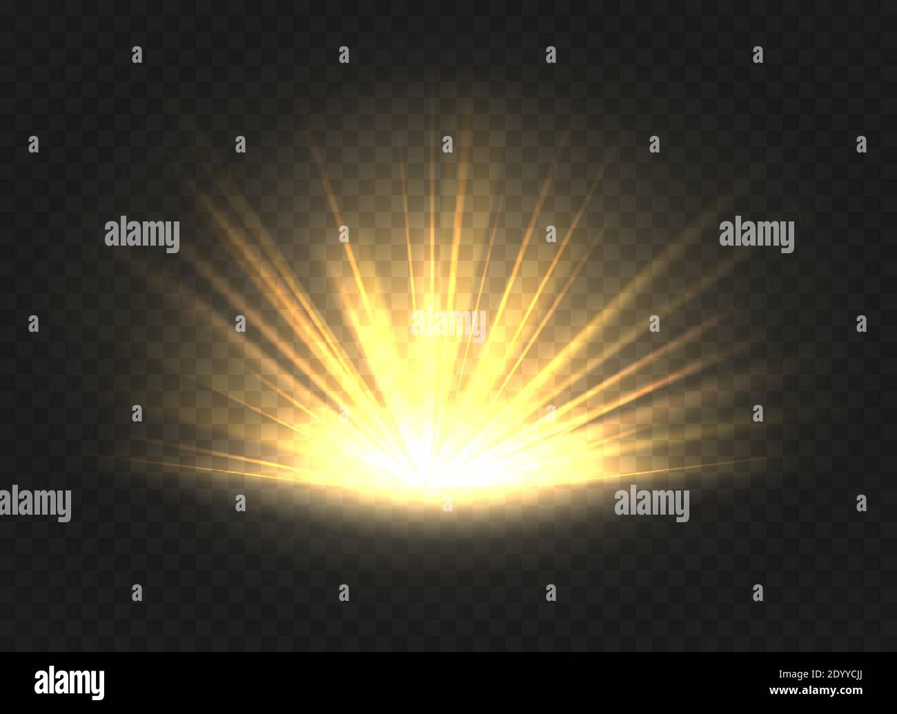 Golden ray radiance Stock Vector Image & Art - Alamy