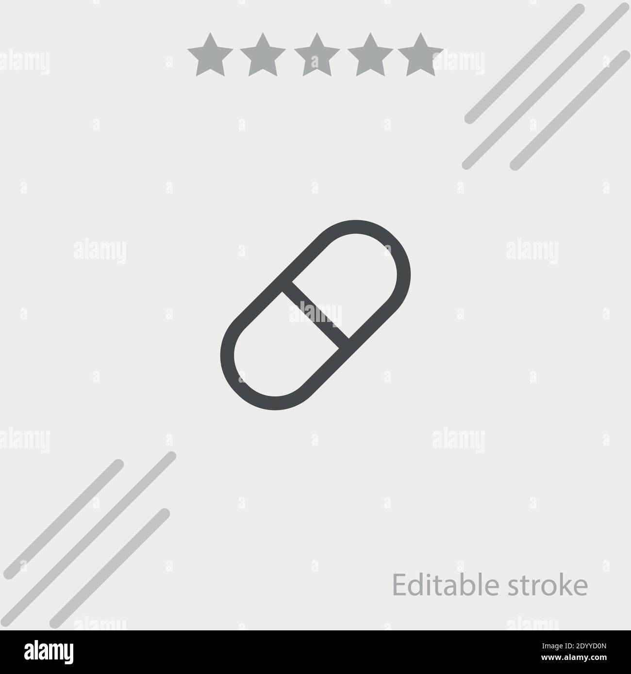 medical pill outline vector icon modern simple vector illustration ...