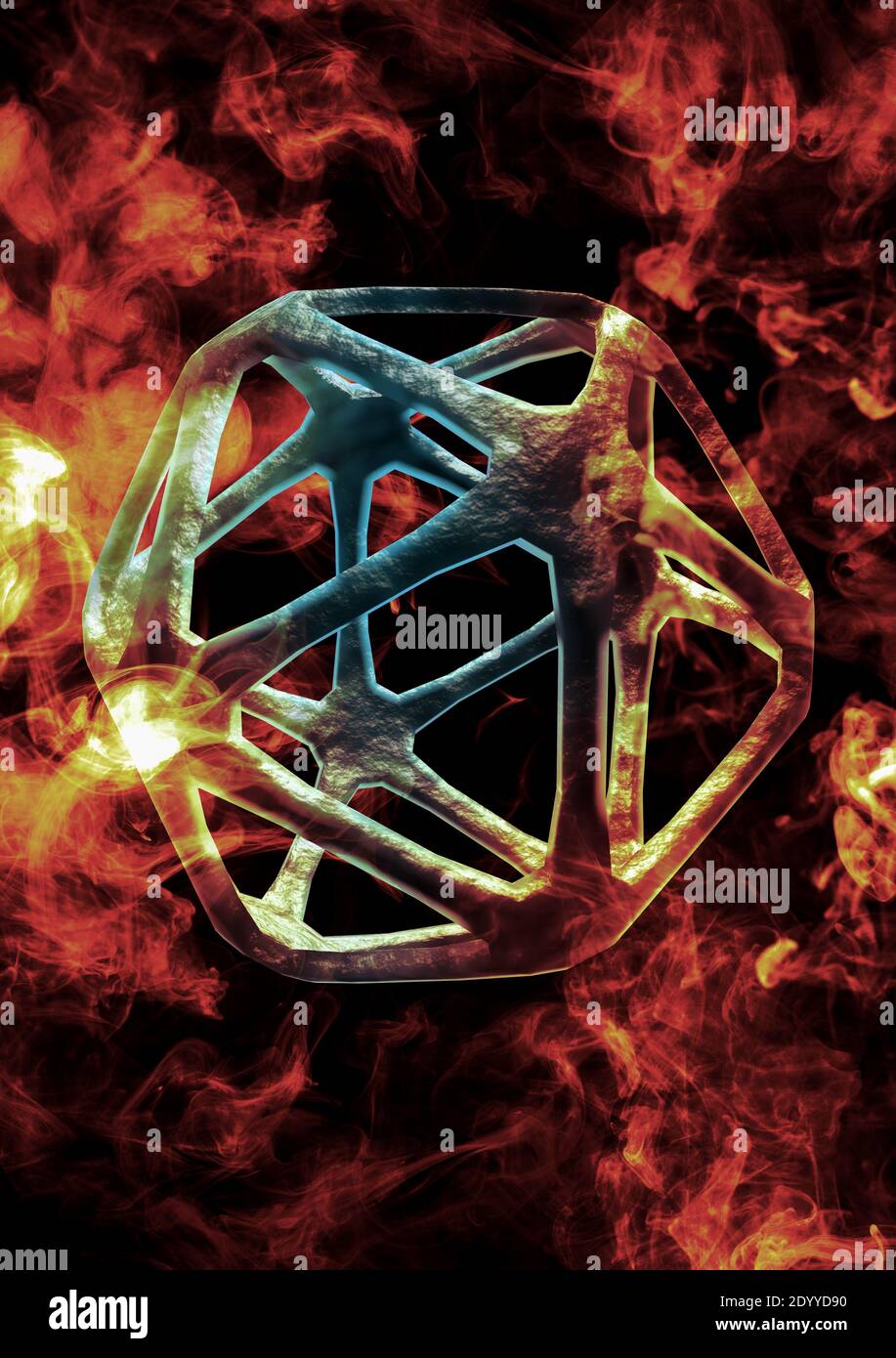 Abstract DNA molecule or atom particle 3D illustration Stock Photo - Alamy