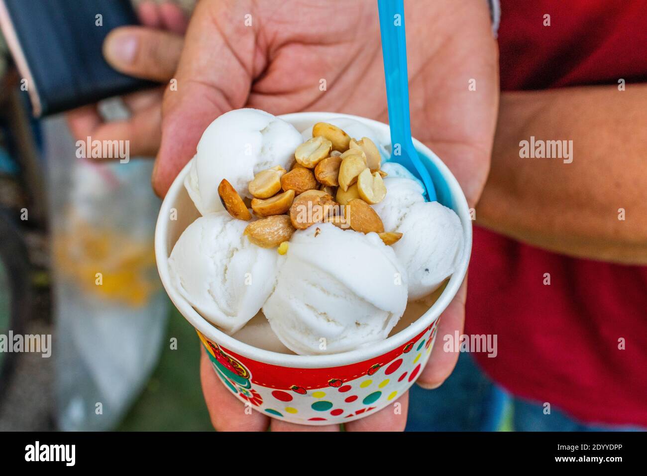 coconut ice cream from Thailand Southeast Asia Stock Photo - Alamy