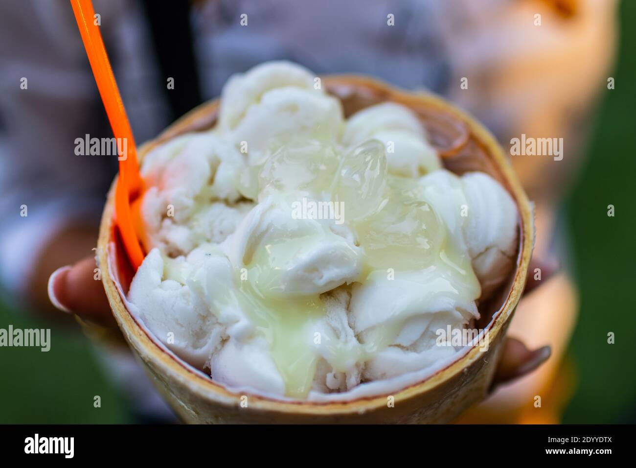 coconut ice cream from Thailand Southeast Asia Stock Photo - Alamy