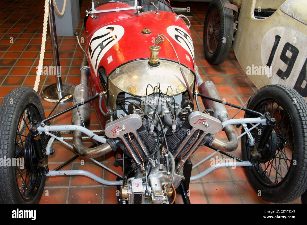 Red 1929 Morgan Jap 3-wheeler on display in the Jackson Shed at the ...