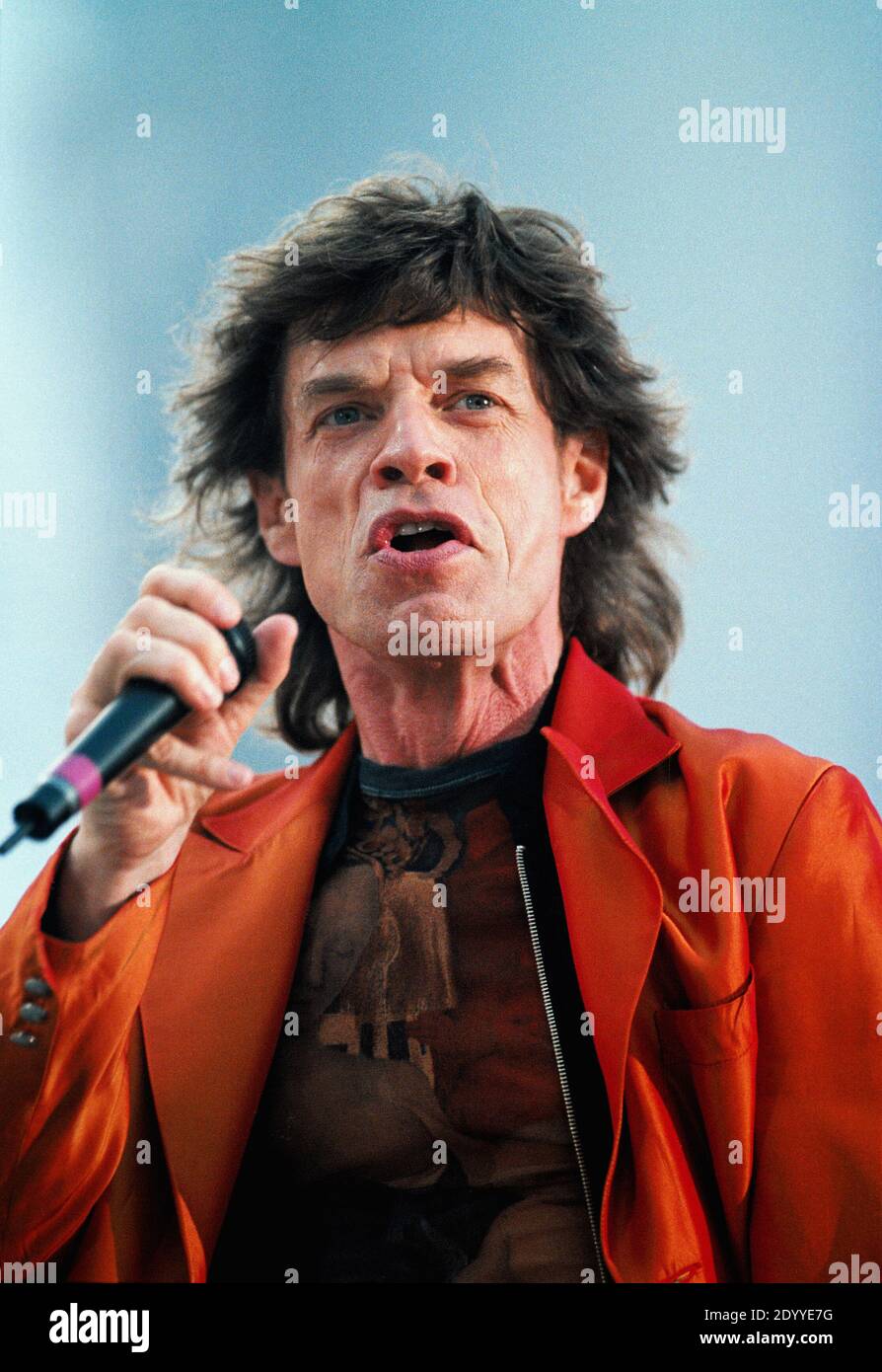 Rolling Stones in concert at Wembley Stadium, London, UK. 11th July ...