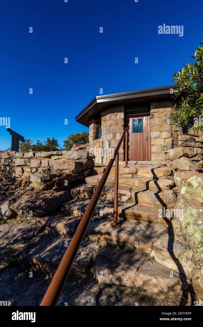 Observation tower built by the CCC at Massai Point in Chiricahua ...
