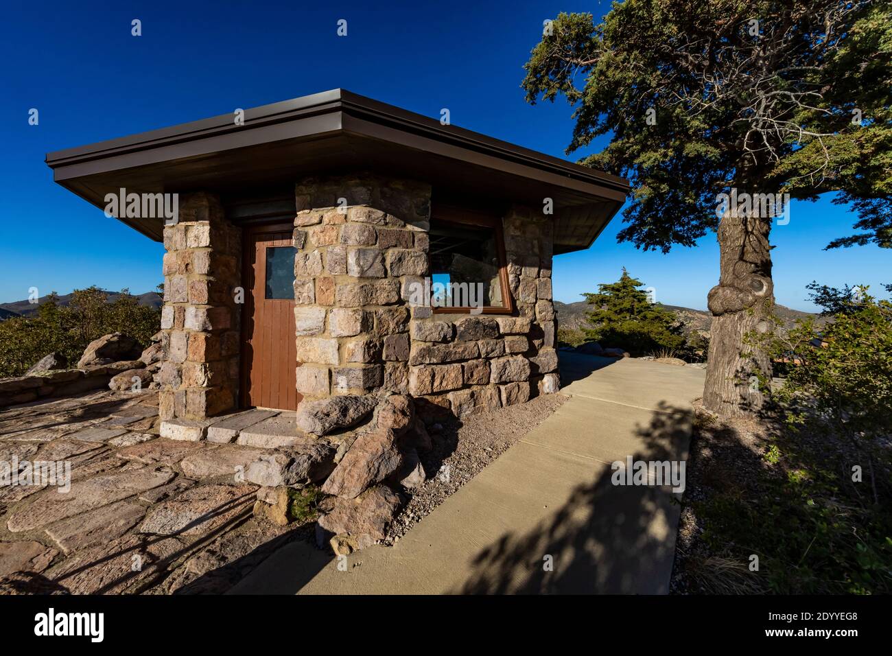 Observation tower built by the CCC at Massai Point in Chiricahua ...