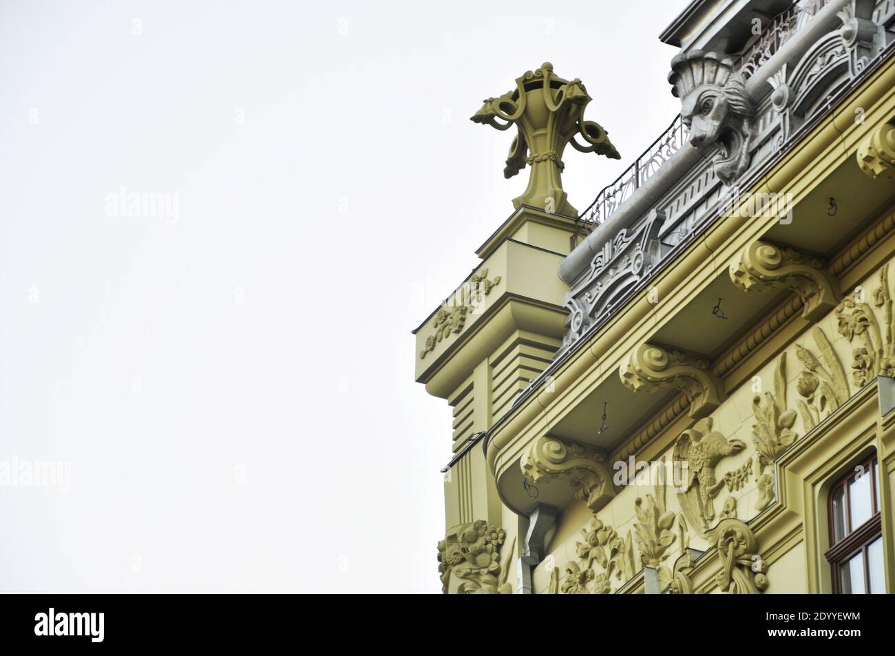 Beautiful building facade, old town Stock Photo - Alamy