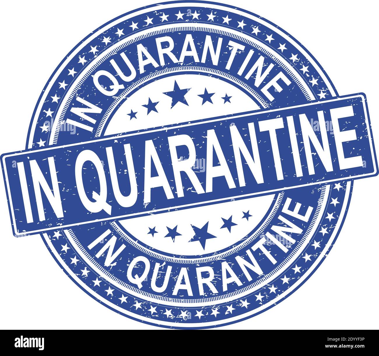 In Quarantine sign that indicates the boundaries of the quarantine zone ...