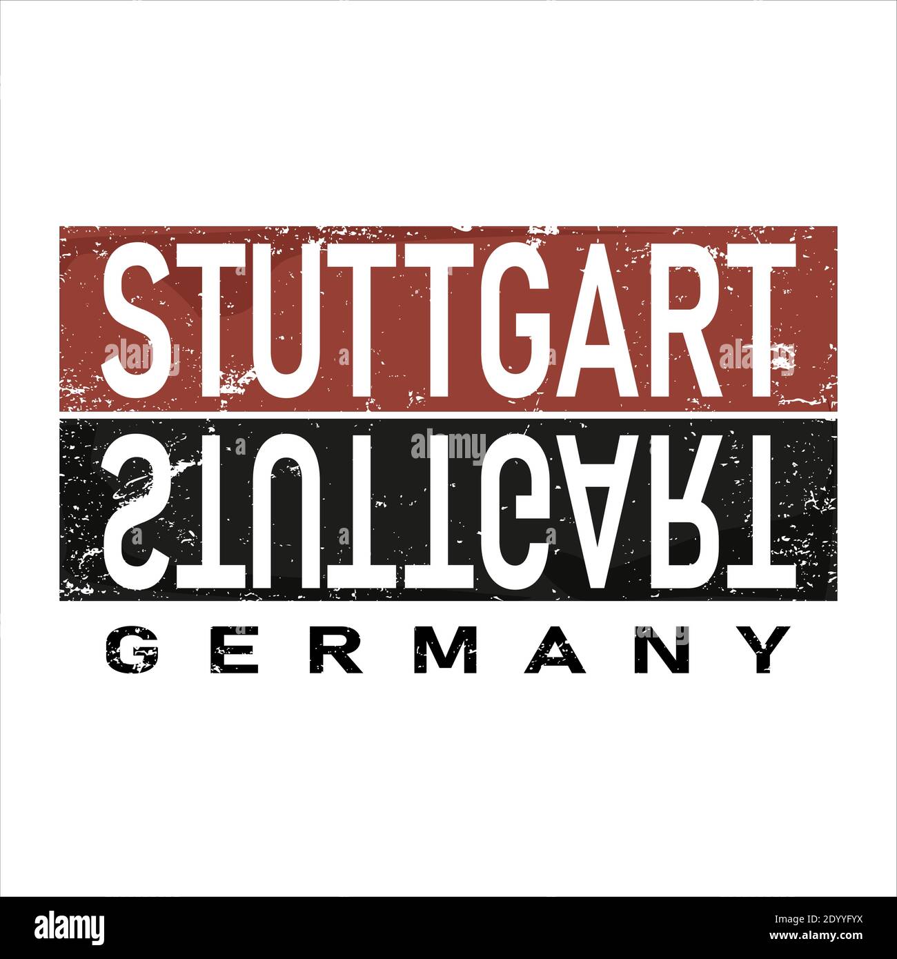 Vector illustration, lettering composition, Stuttgart german city, logo ...