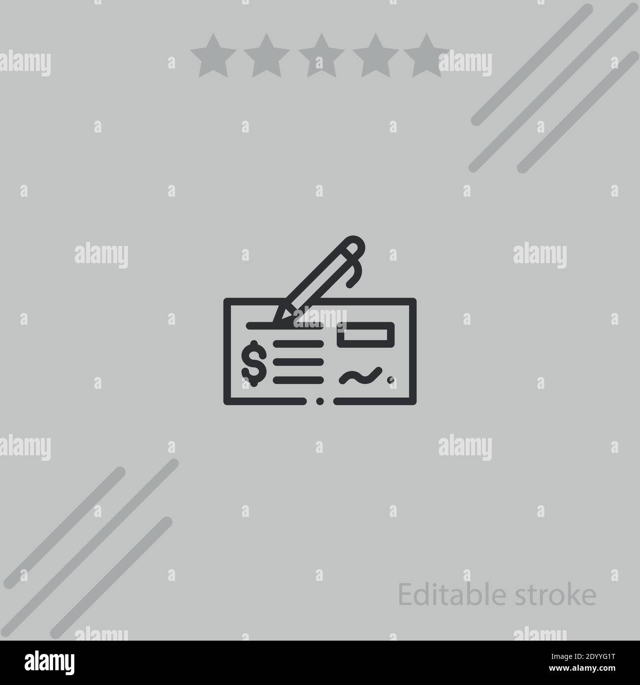 cheque vector icon modern simple vector illustration Stock Vector Image ...