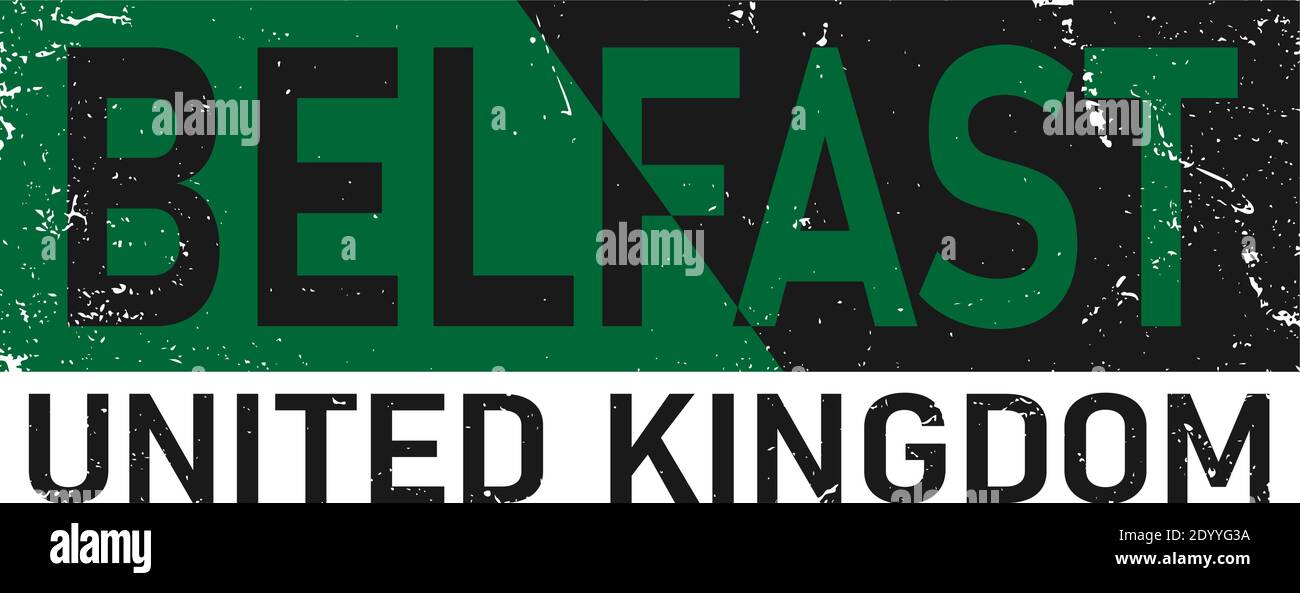 Belfast. City of Ireland. Editable logo vector design Stock Vector ...