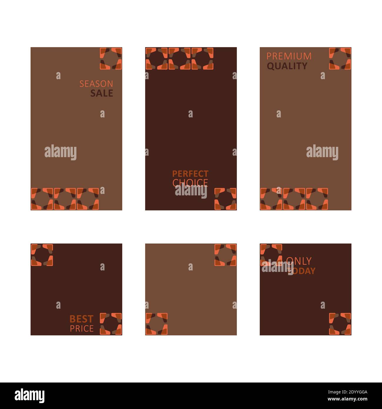 Modern decorative vector frames. Editable design templates for web ...