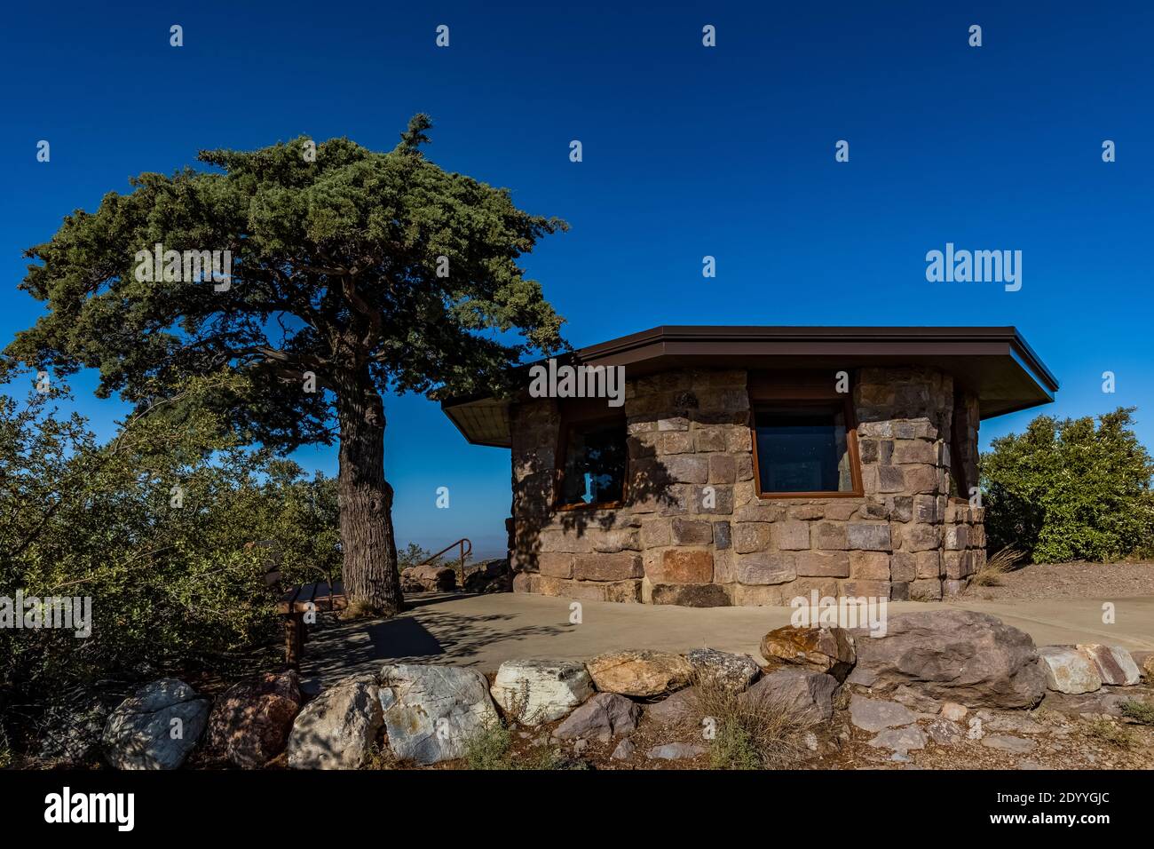 Observation tower built by the CCC at Massai Point in Chiricahua ...