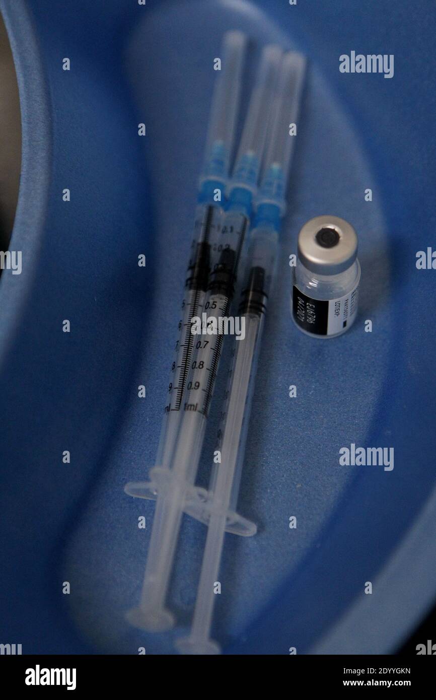 Greek nurse working in a state hospital intensive care unit, receives ...