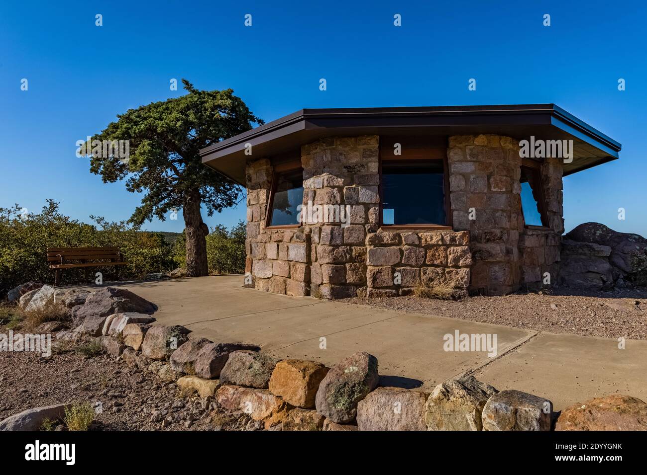 Observation tower built by the CCC at Massai Point in Chiricahua ...