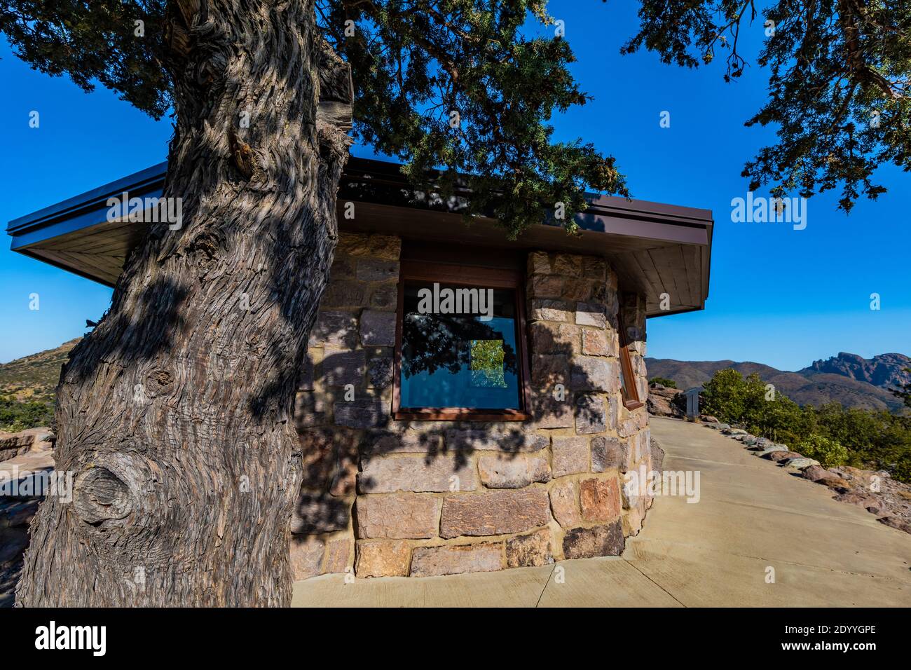 Observation tower built by the CCC at Massai Point in Chiricahua ...