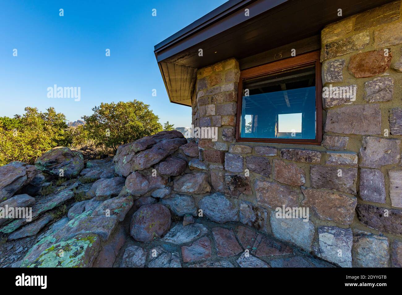 Observation tower built by the CCC at Massai Point in Chiricahua ...