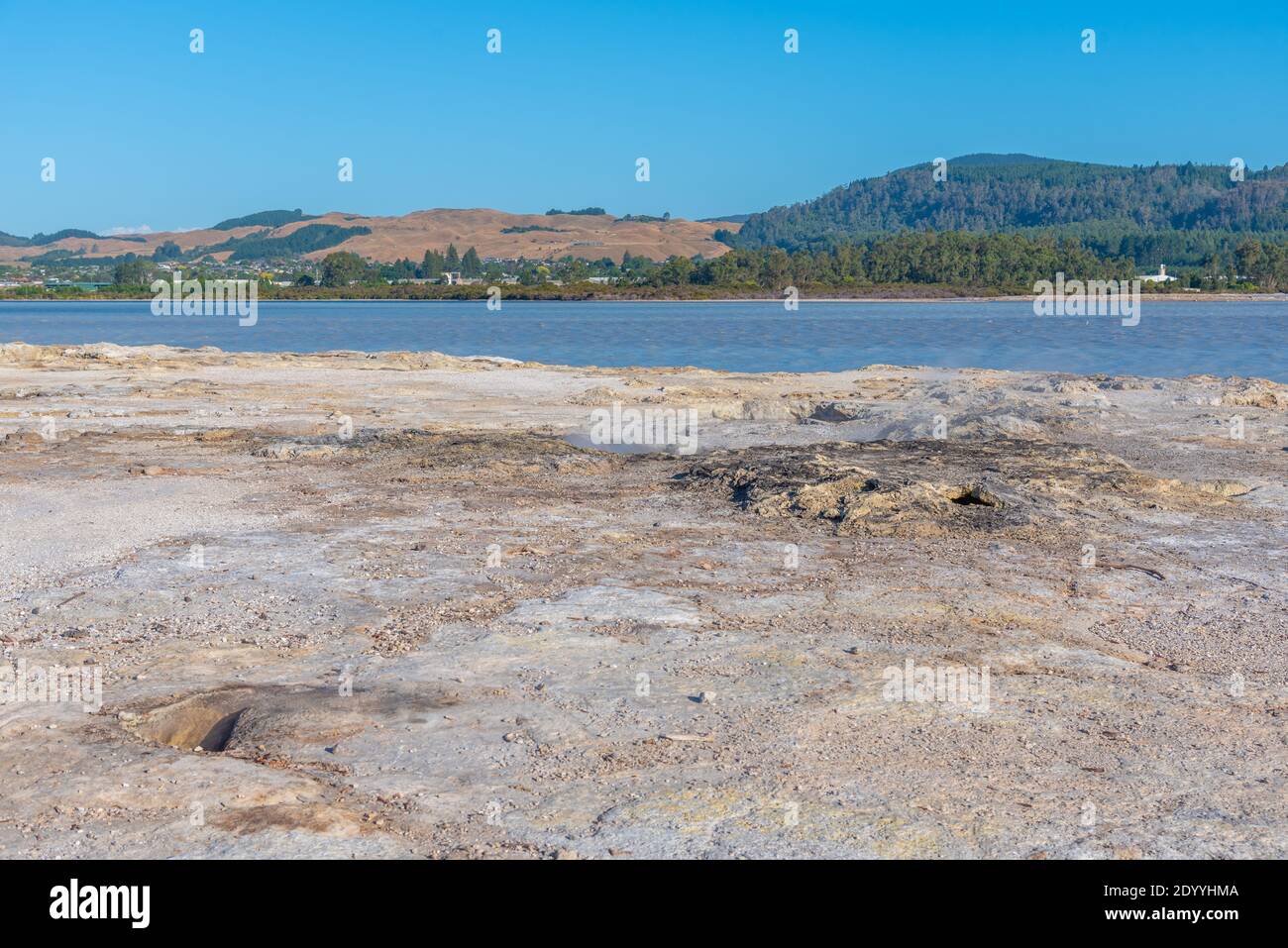 Sulphur point at Rotorua, New Zealand Stock Photo - Alamy