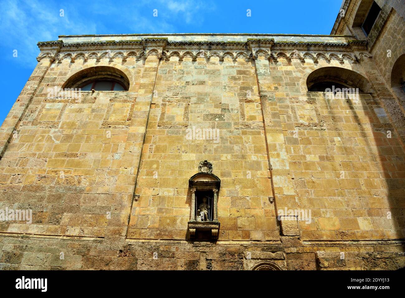 cathedral church built in the fifteenth century presents the facade in ...