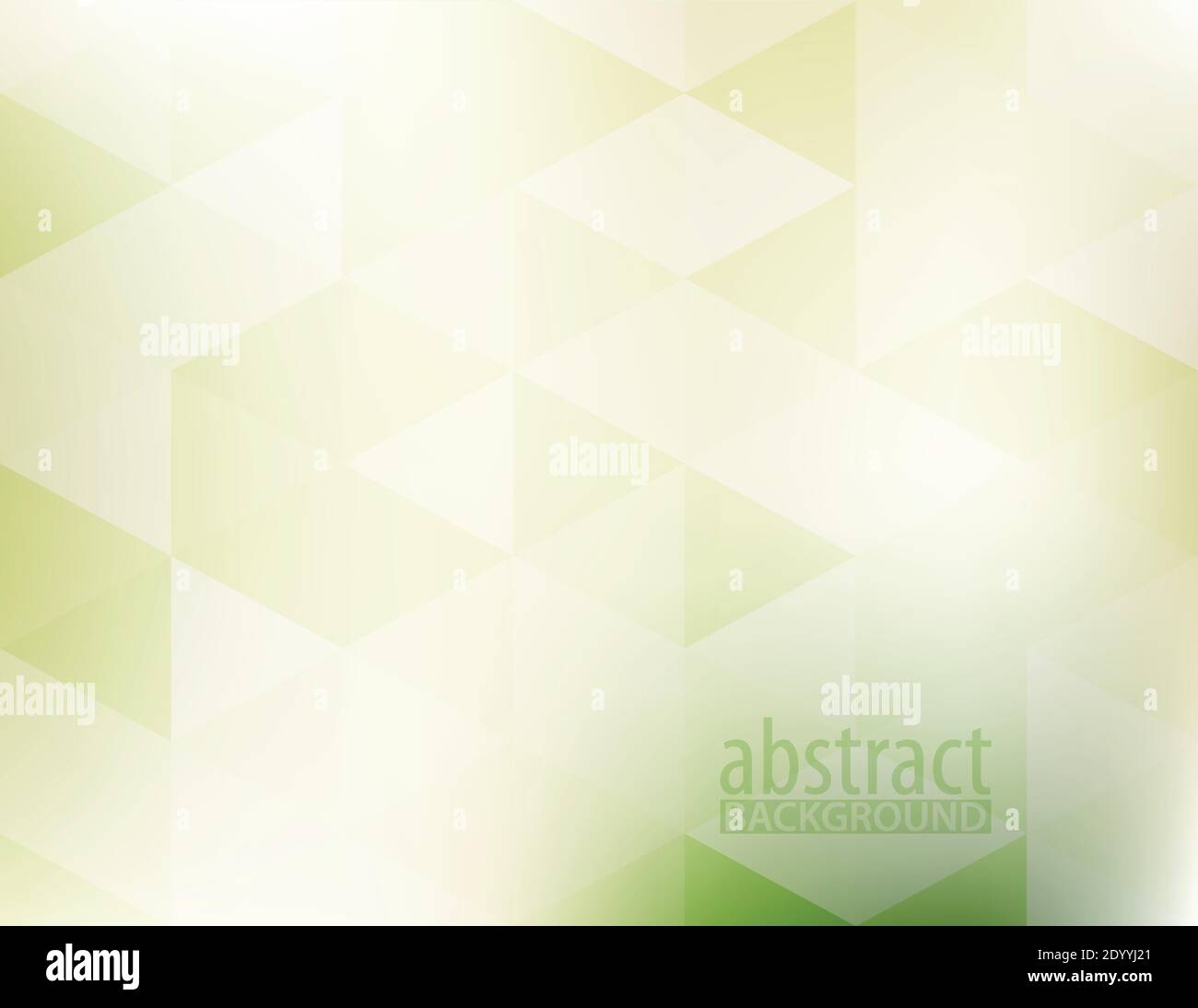 Abstract greeny yellowish geometric pattern with triangles. Horizontal ...