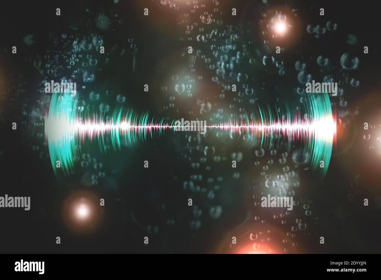 Visual neon soundwave concept 3D illustration abstract background Stock ...