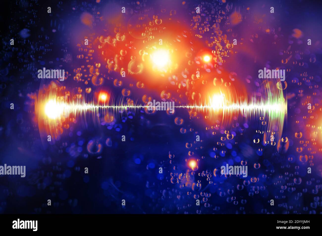 Visual neon soundwave concept 3D illustration abstract background Stock ...