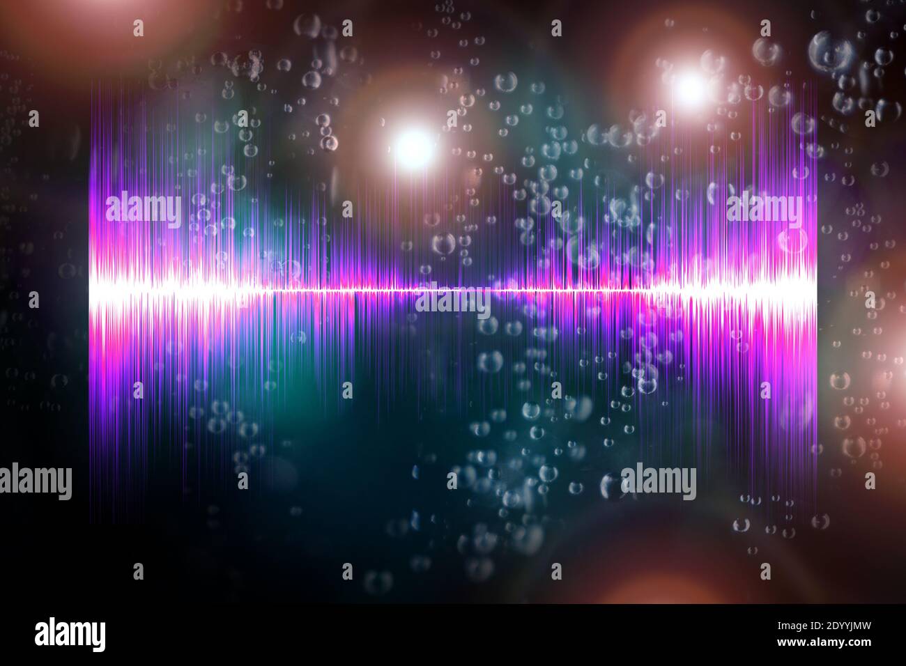 Visual neon soundwave concept 3D illustration abstract background Stock ...