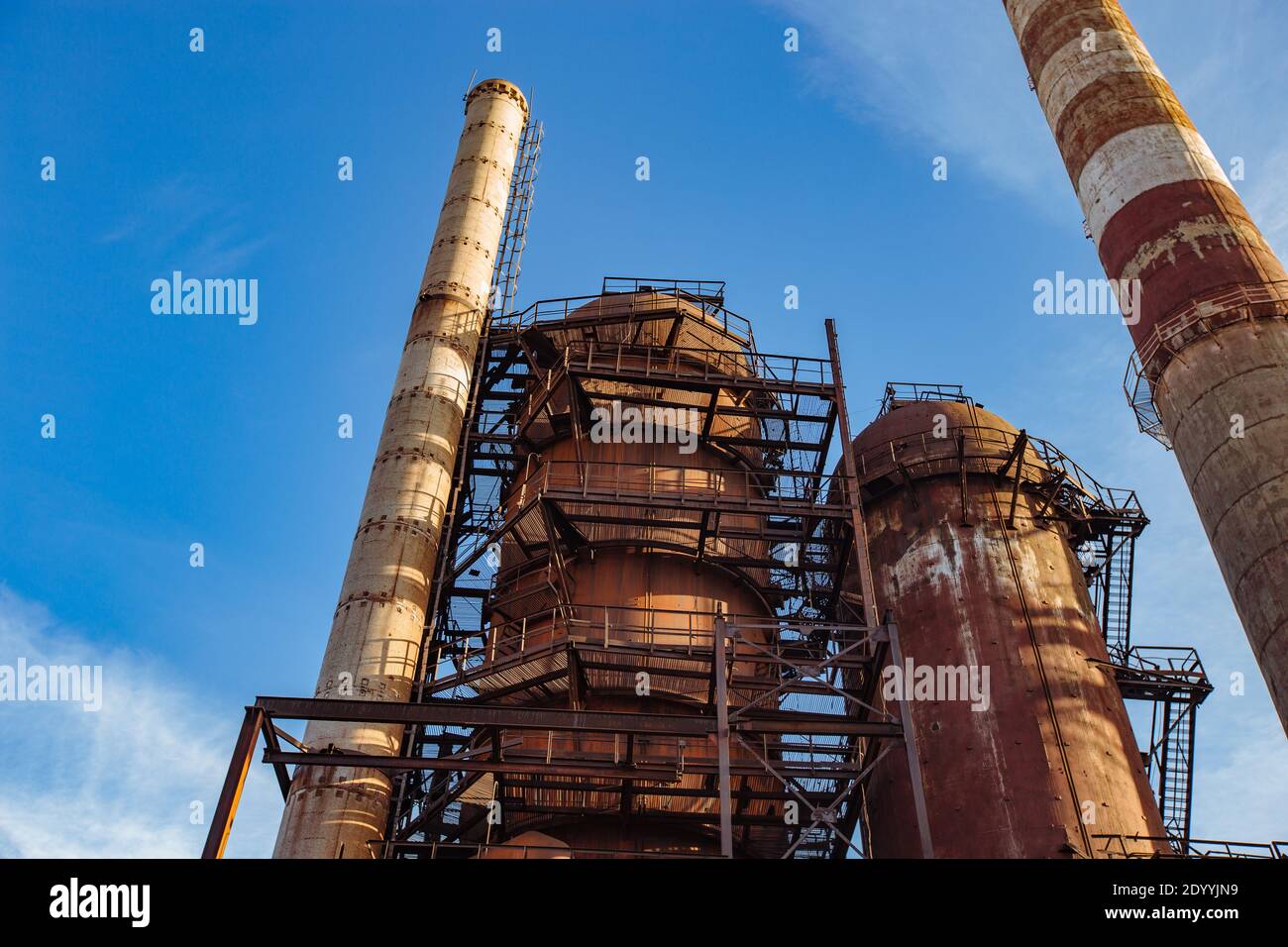 Blast furnace equipment of the metallurgical plant Stock Photo - Alamy