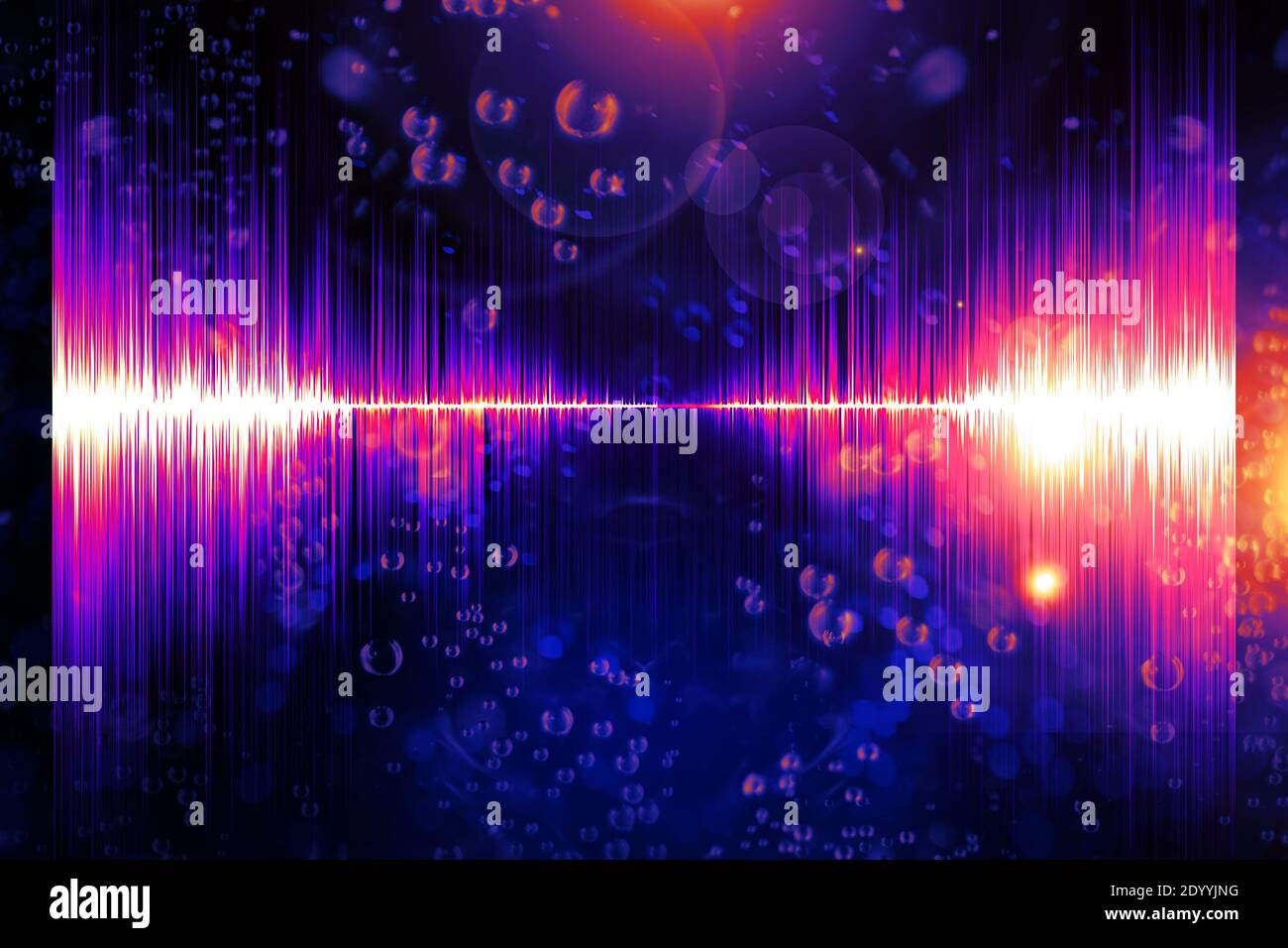 Visual neon soundwave concept 3D illustration abstract background Stock ...